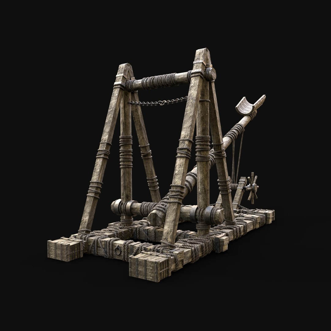 Medieval Catapults In Battle