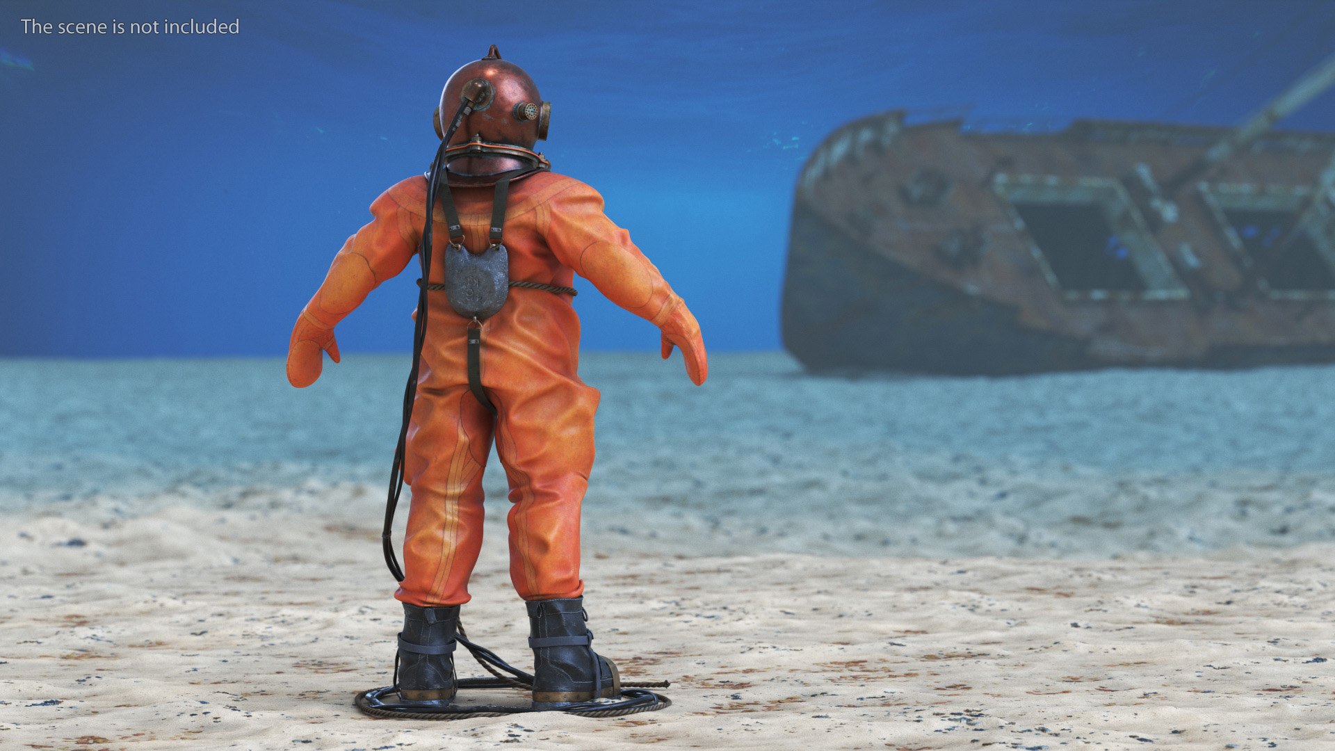 Empty Used Copper Diving Suit 3D - TurboSquid 2314168