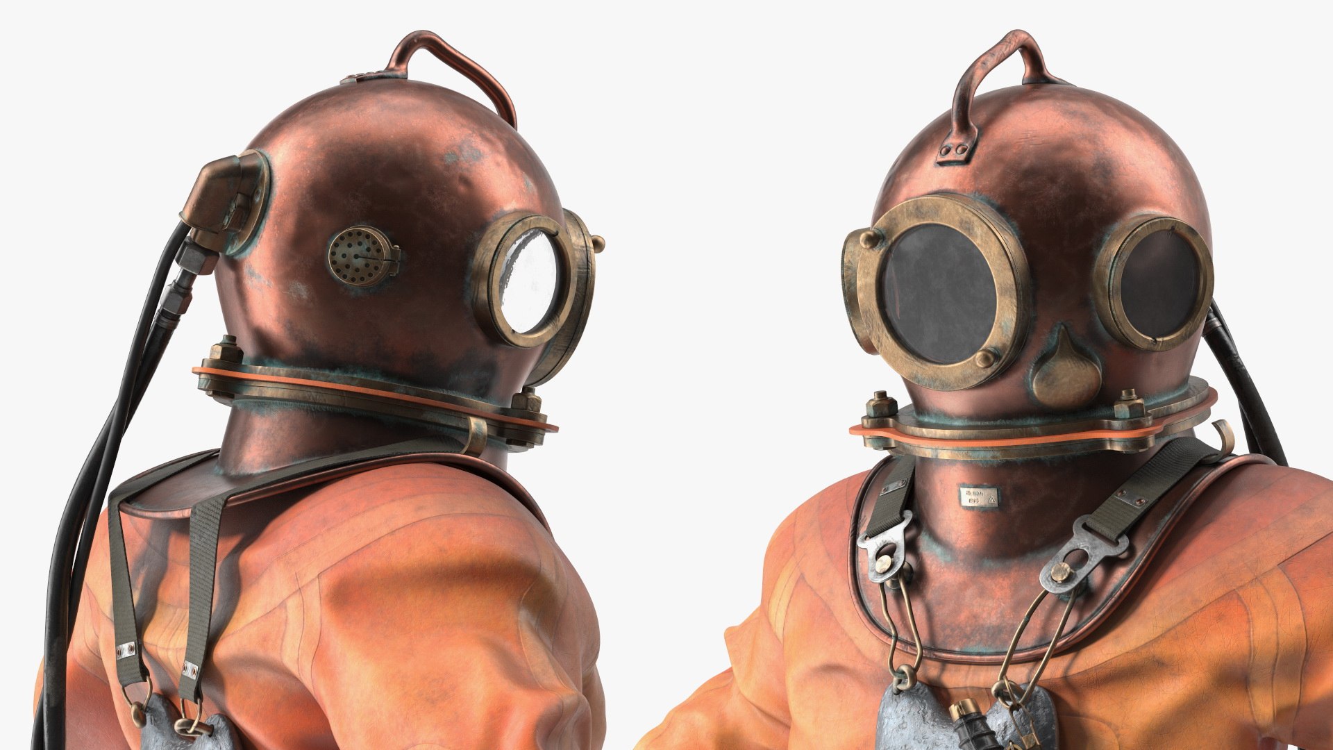 Empty Used Copper Diving Suit 3D - TurboSquid 2314168