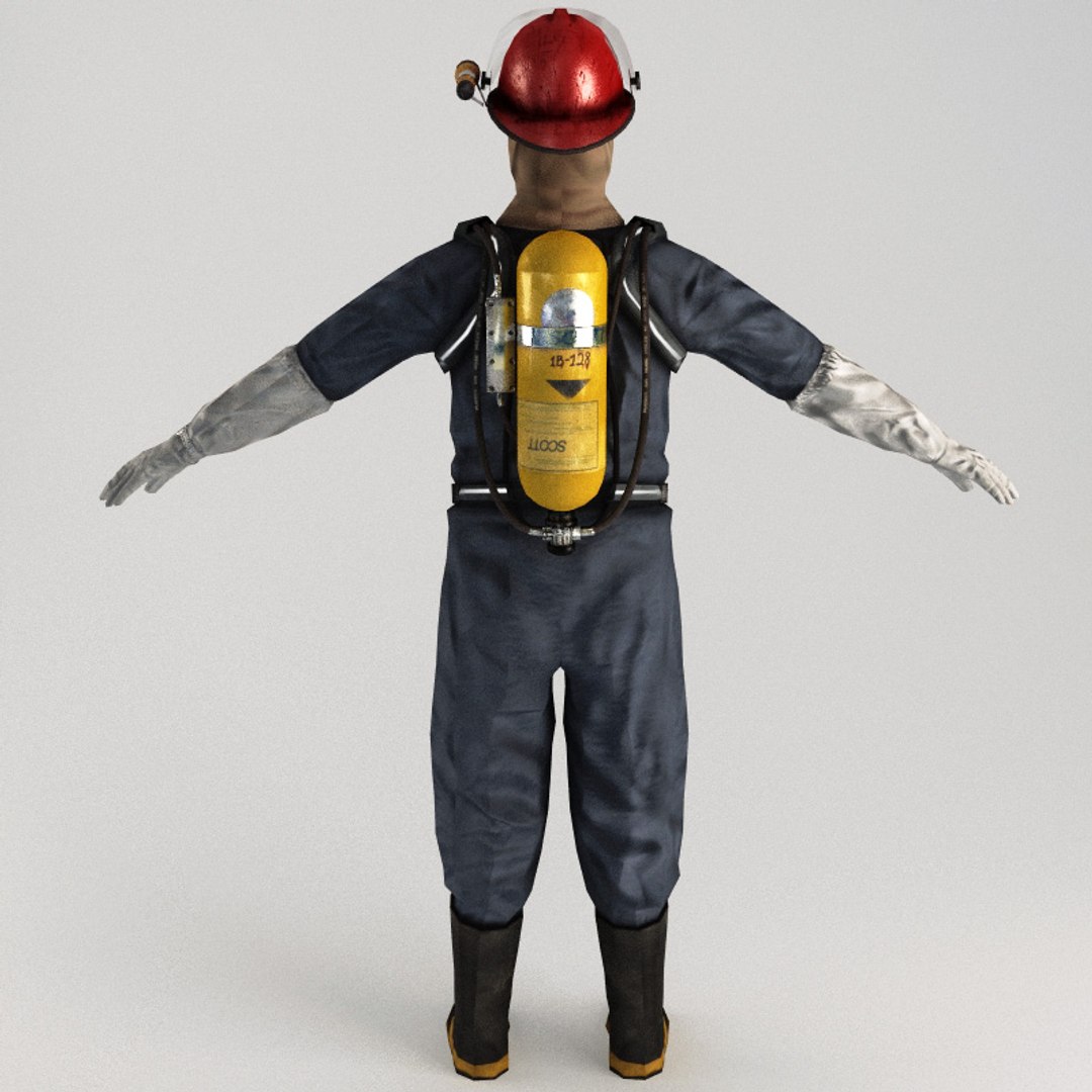 Fireman V2 T-pose 3ds