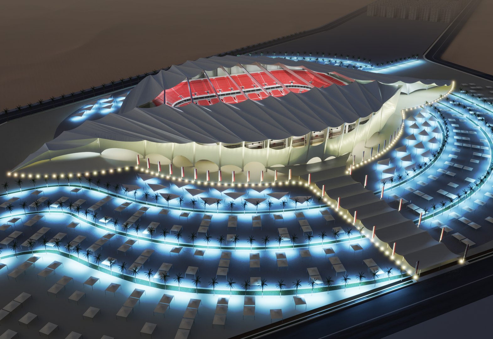Qatar stadium concept 3D model - TurboSquid 1998372