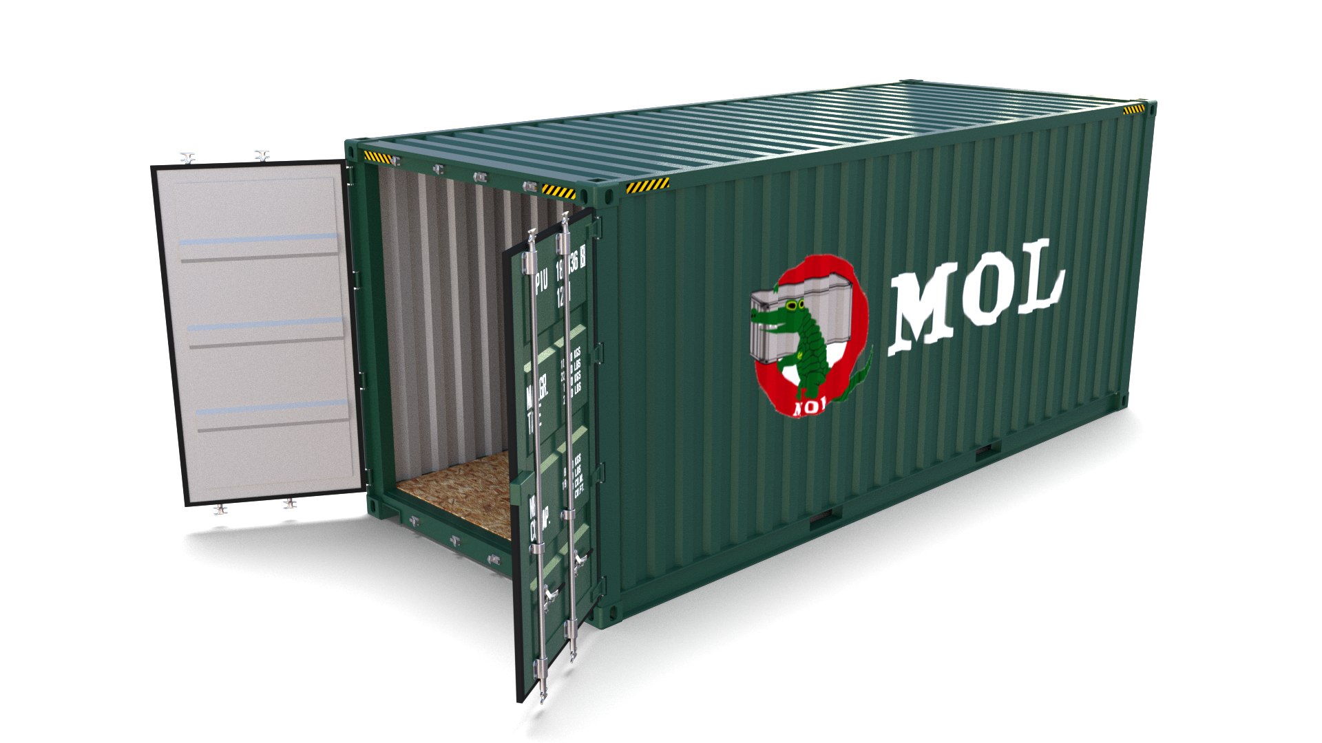3D 20ft shipping container model - TurboSquid 1325205