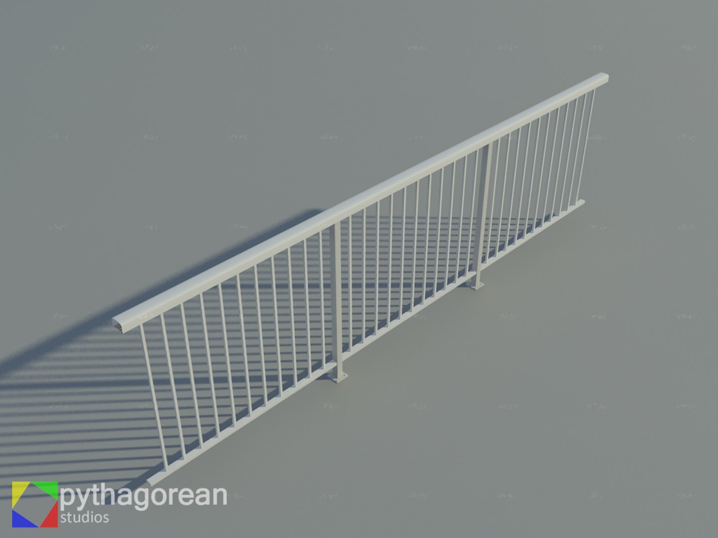 3d Set Modular Railings Model