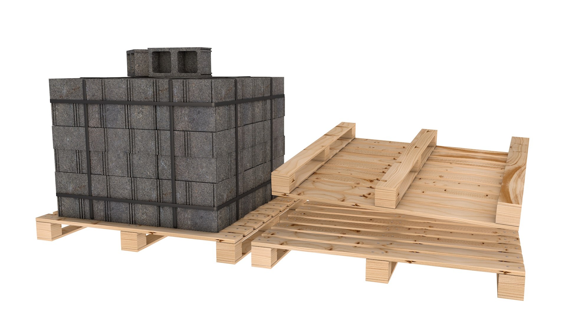 3D Pallet with Blocks - TurboSquid 1760449