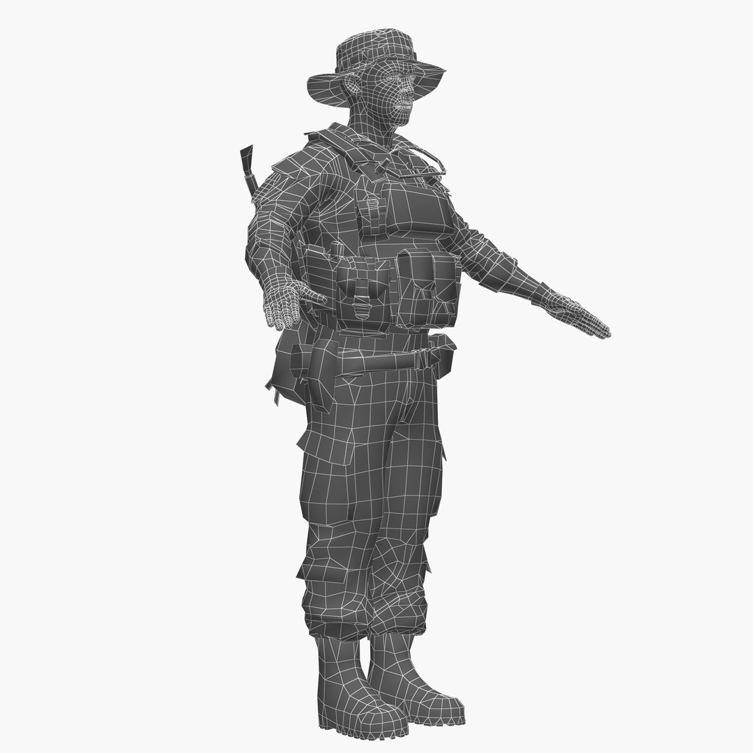 3D Pla Chinese Soldier - TurboSquid 1668812