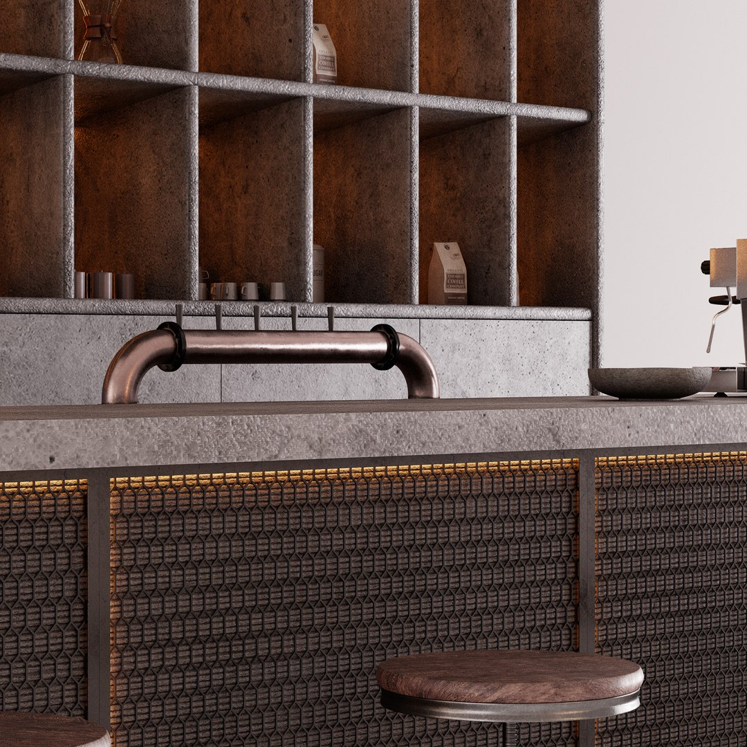 Industrial Bar Counter 3D Model - TurboSquid 2228822