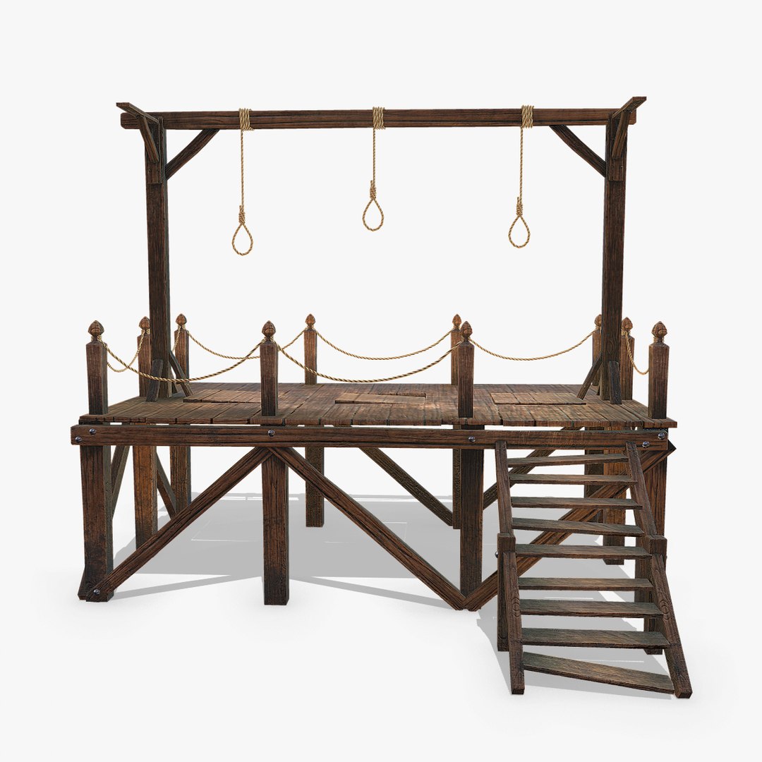 3D Medieval Gallows Pbr - TurboSquid 1342223