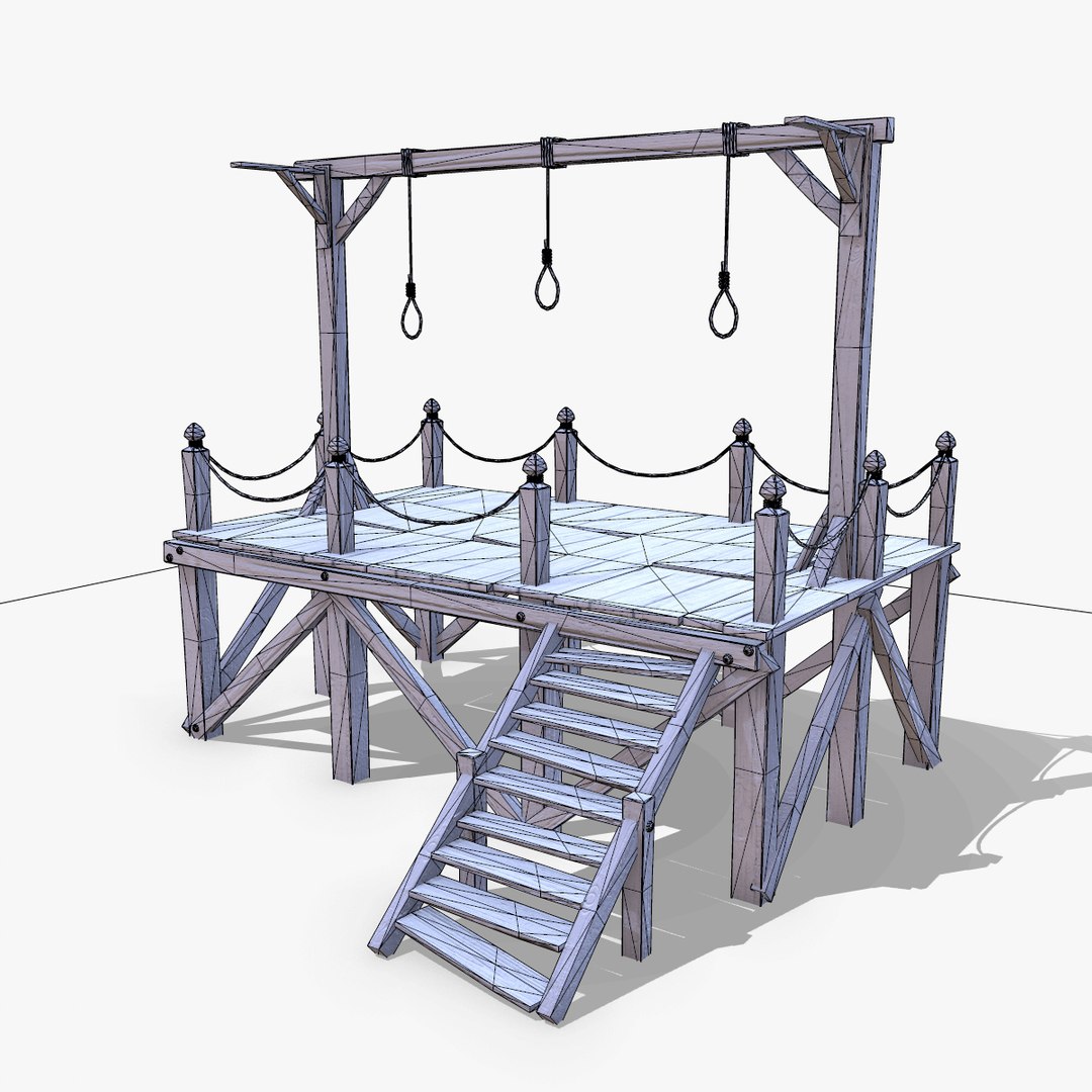 3D Medieval Gallows Pbr - TurboSquid 1342223