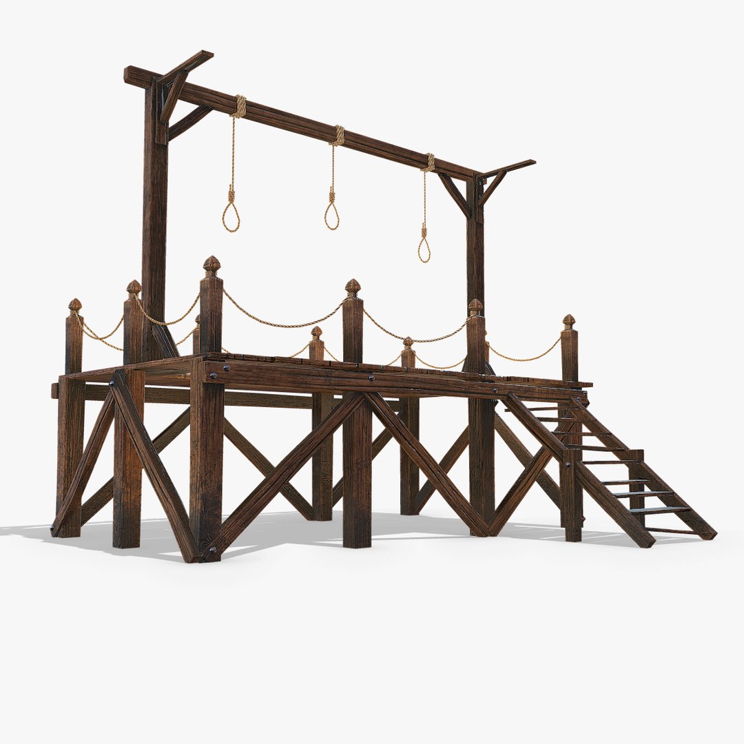 3D Medieval Gallows Pbr - TurboSquid 1342223