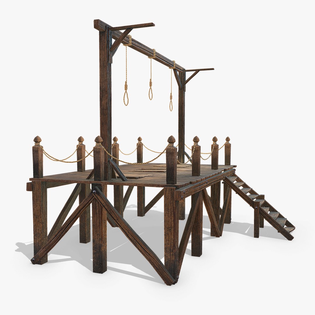 3D Medieval Gallows Pbr - TurboSquid 1342223