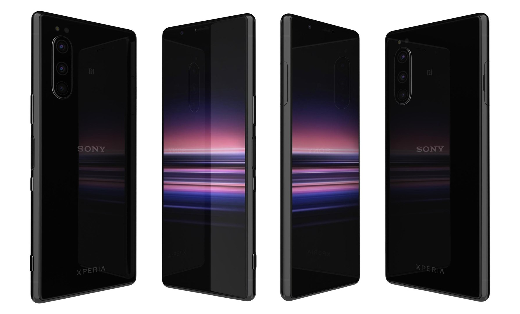 3D model sony xperia 5 black - TurboSquid 1601108