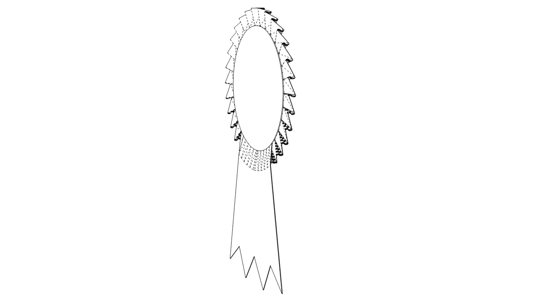 3D cockade ribbon rosette model - TurboSquid 1389008
