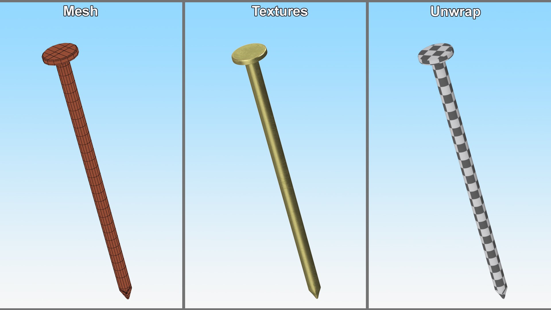 3D Model Sinker Nails - TurboSquid 2059869