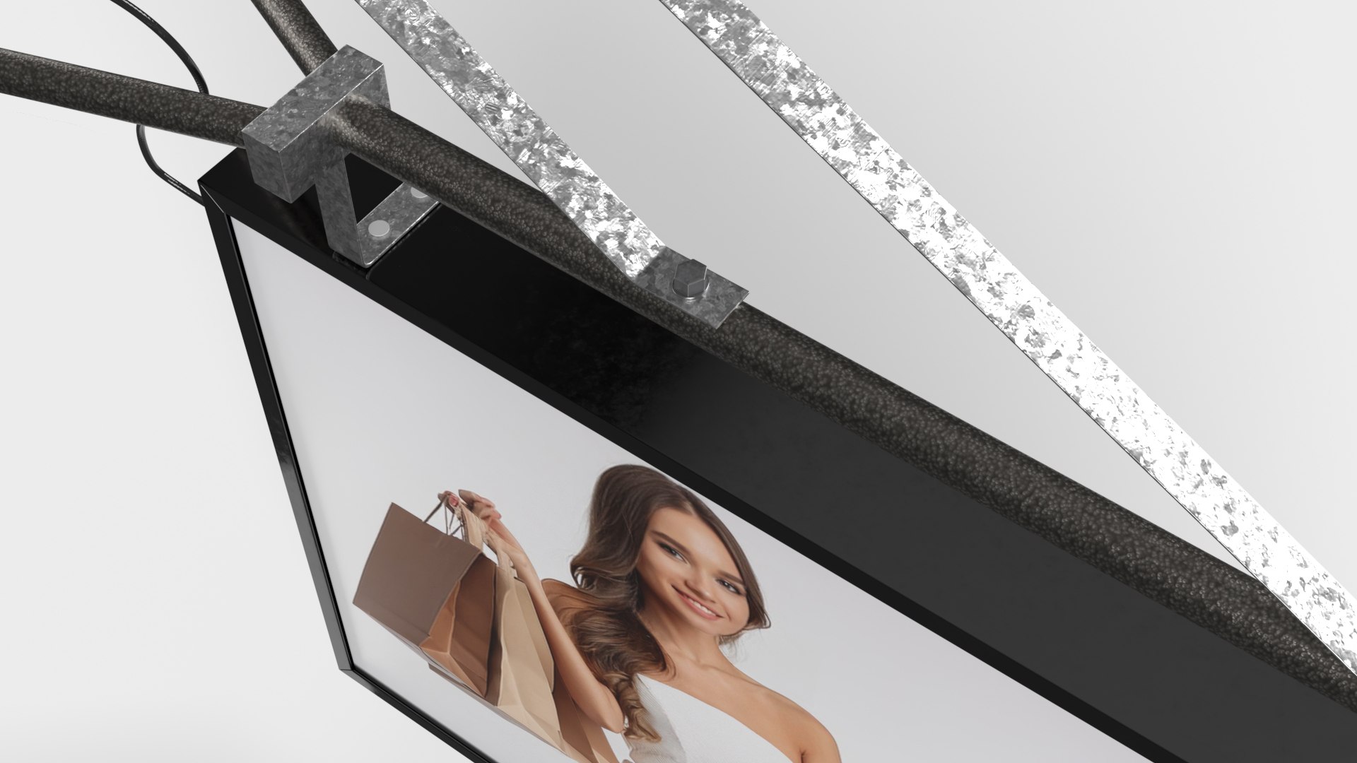 Double-sided Hanging Billboard Model - TurboSquid 2289801