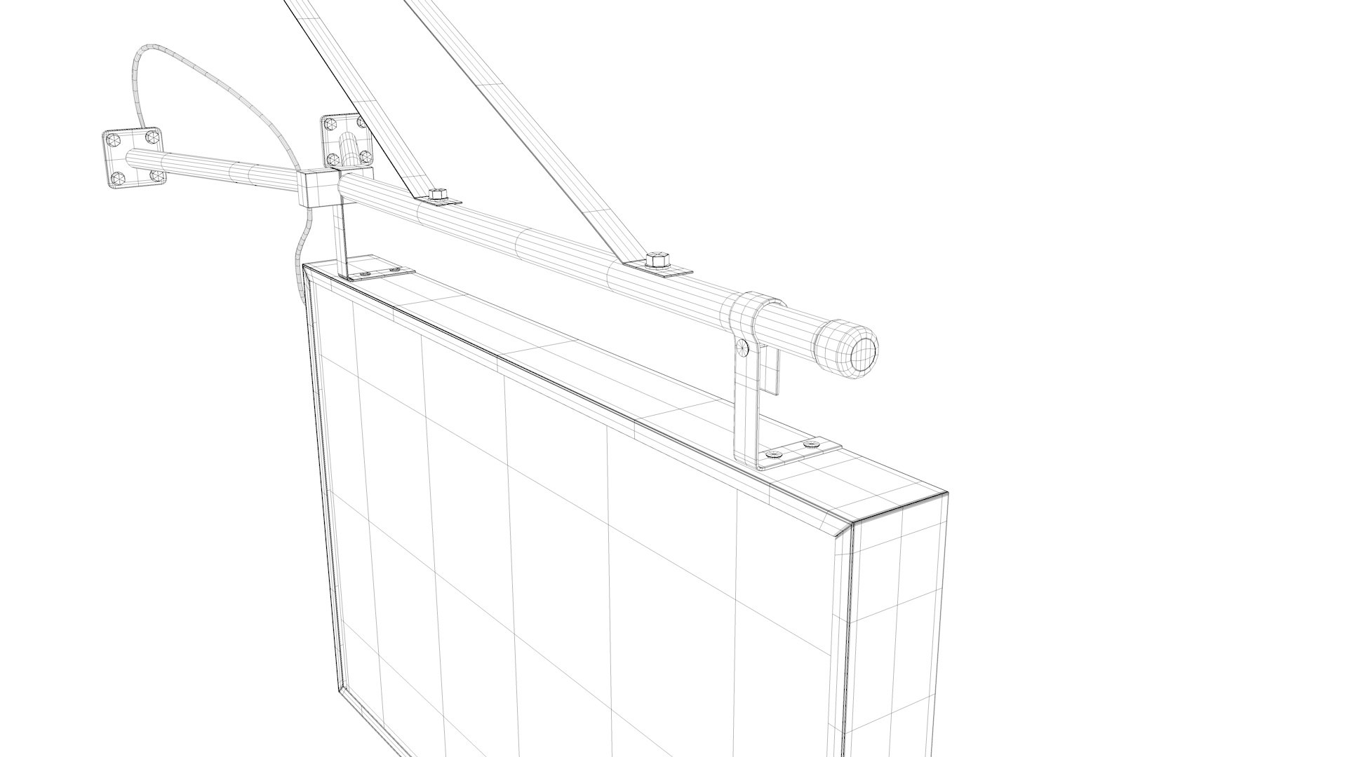 Double-sided Hanging Billboard Model - TurboSquid 2289801