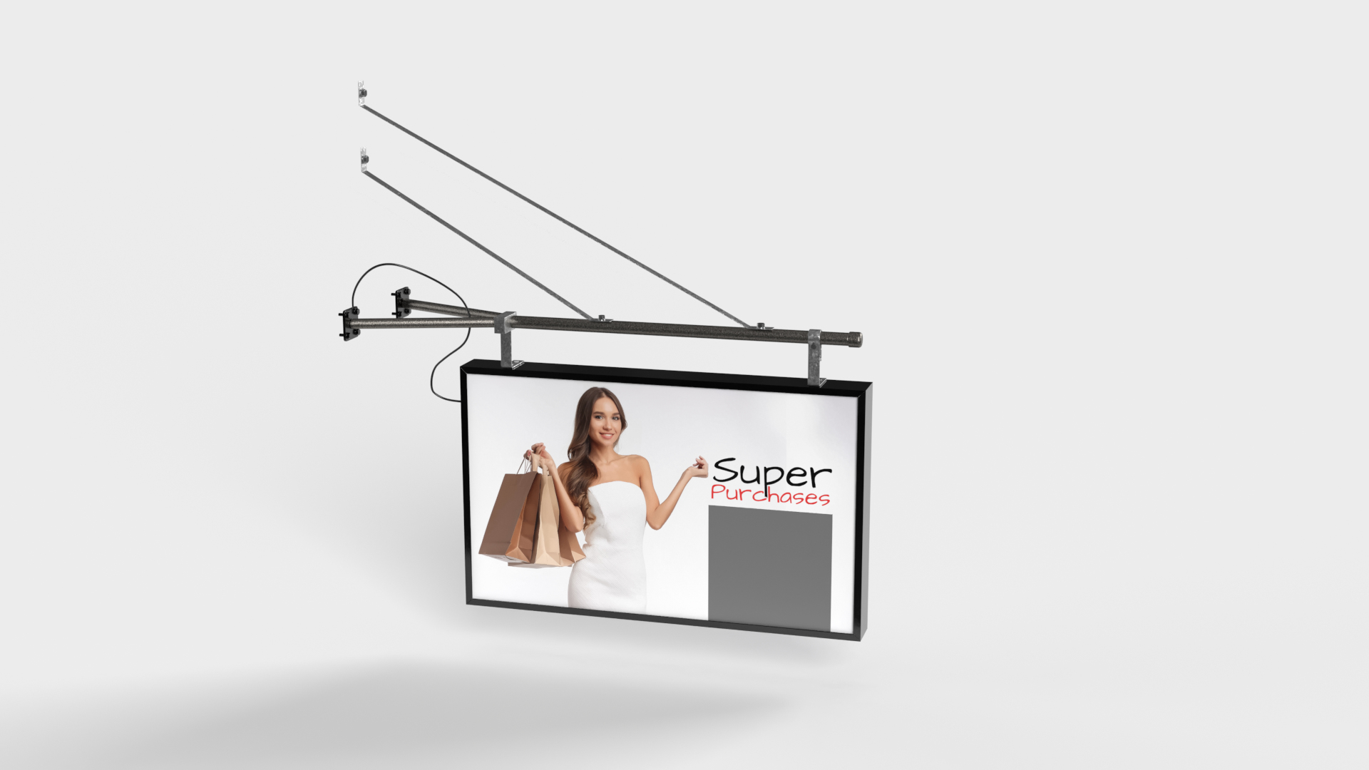 Double-sided Hanging Billboard Model - TurboSquid 2289801