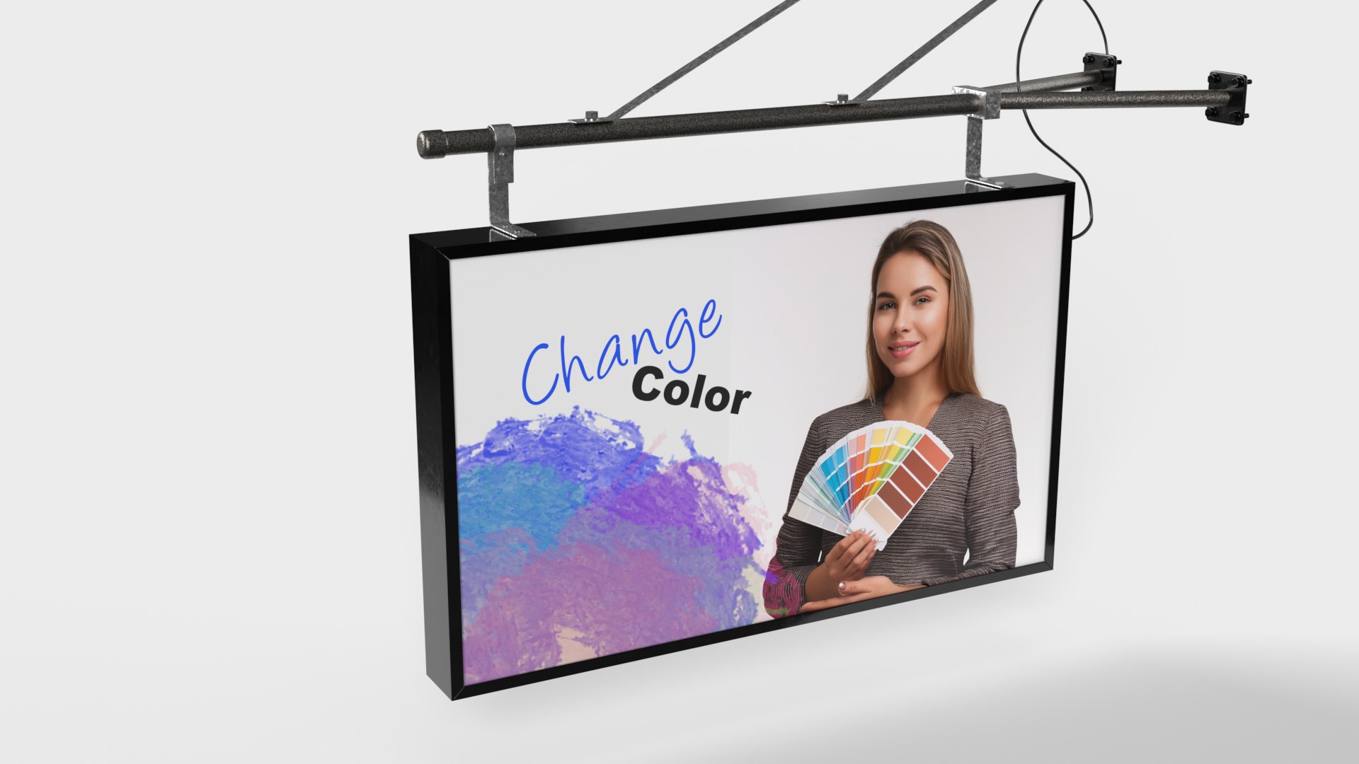 Double-sided Hanging Billboard Model - TurboSquid 2289801