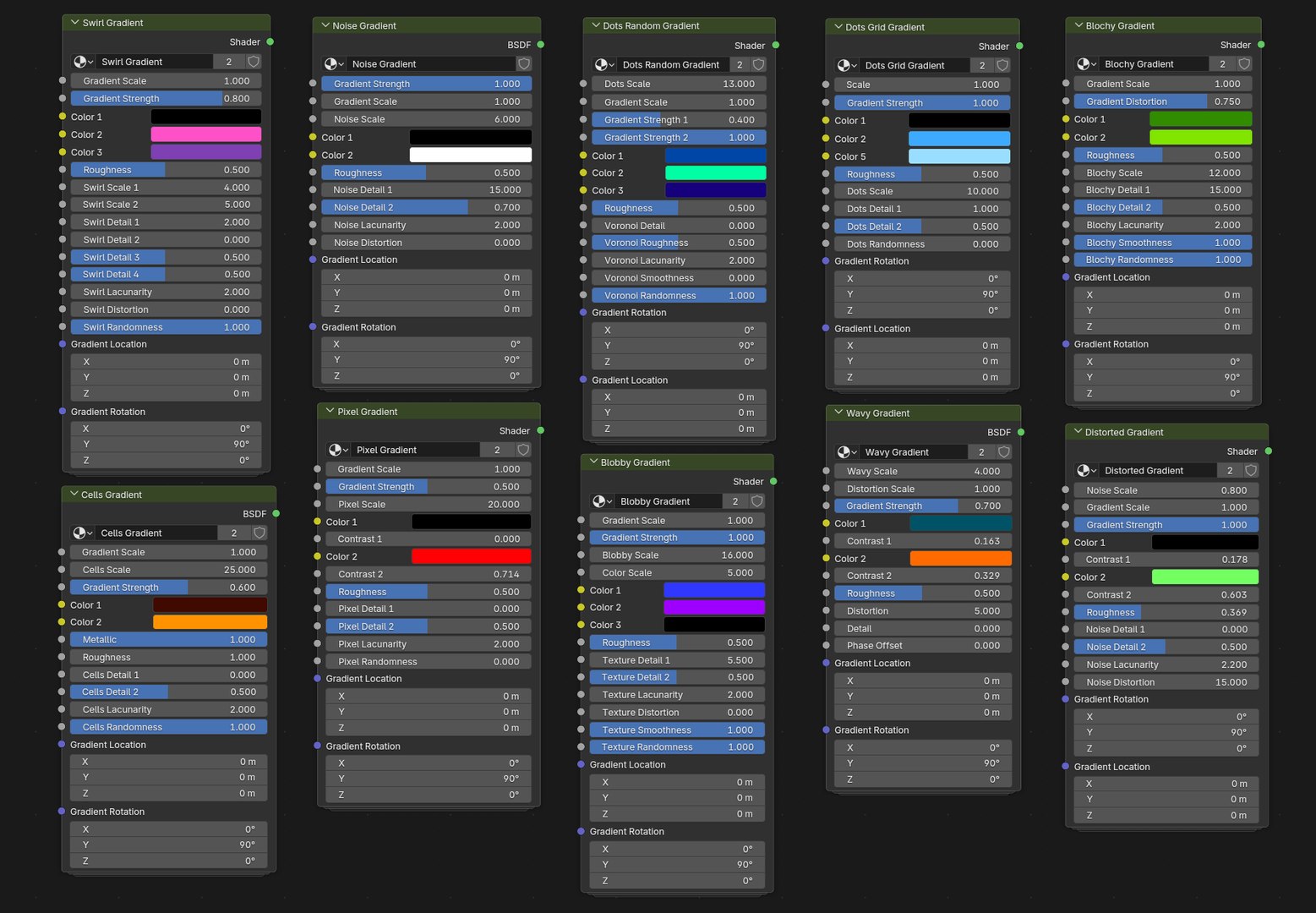 3D Model Procedural Stylized Gradients Material Pack - TurboSquid 2530749