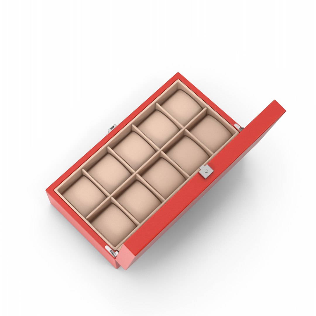 3D Model Red Watch Box - TurboSquid 2118514