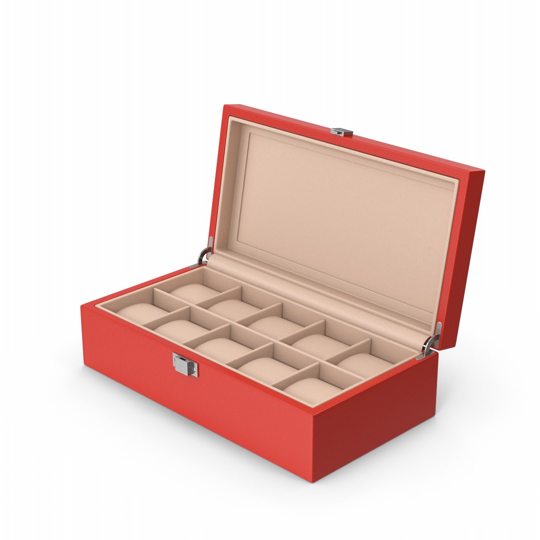 3D Model Red Watch Box - TurboSquid 2118514