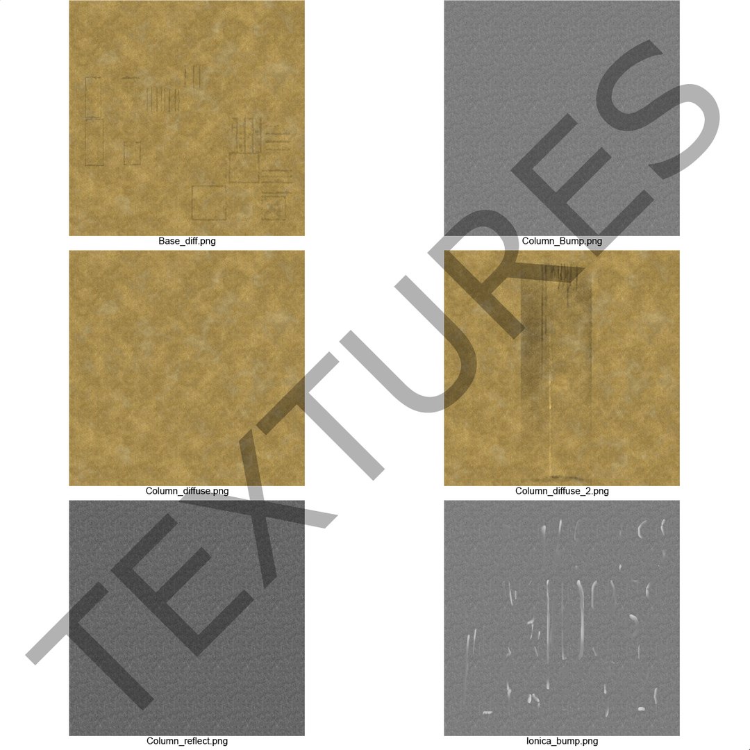 Ionic Column 3d Model