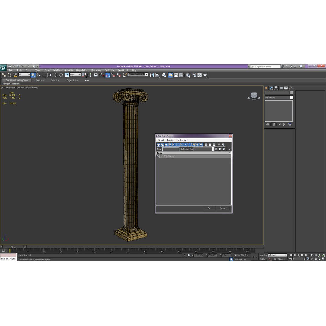 Ionic Column 3d Model
