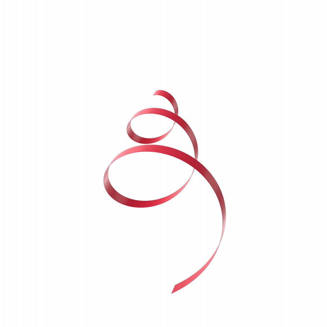 Red Curly Ribbon 3D model - TurboSquid 2178363