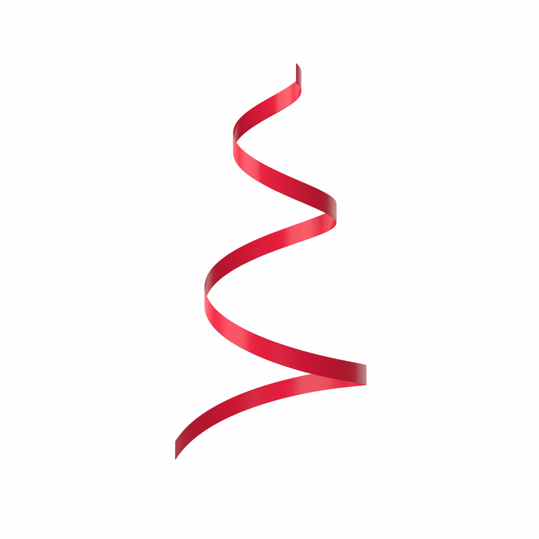 Red Curly Ribbon 3D model - TurboSquid 2178363