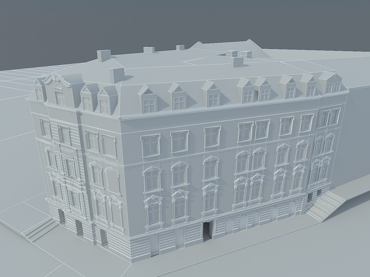 3d Model Corner Tenement House