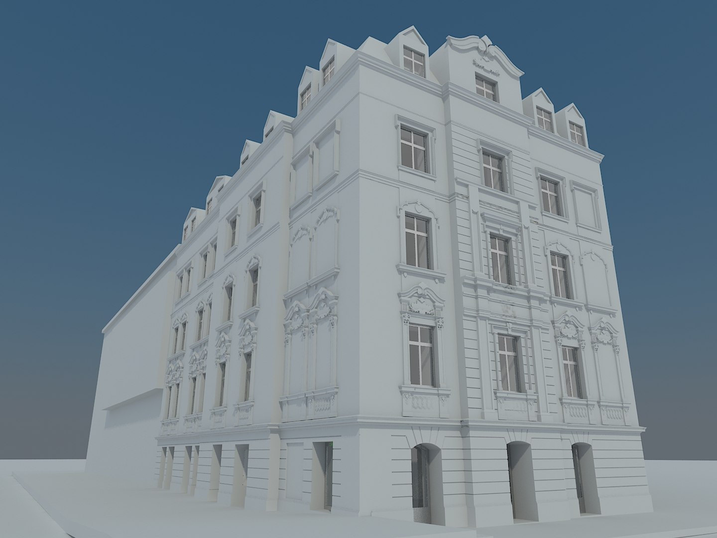 3d Model Corner Tenement House