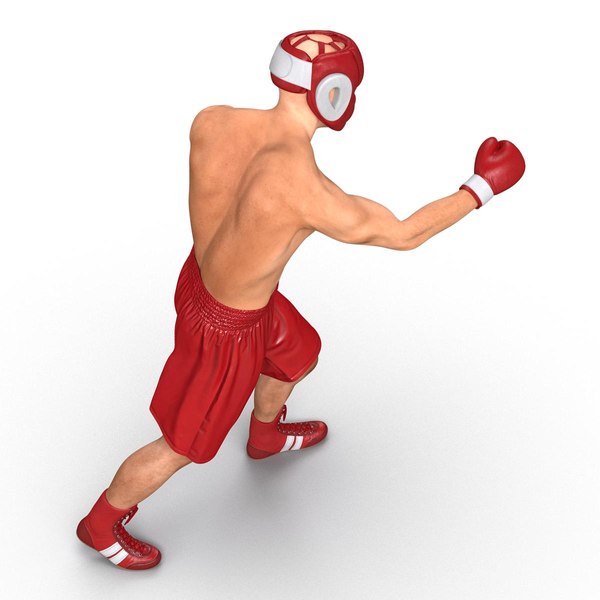 boxer man pose 3 3d model