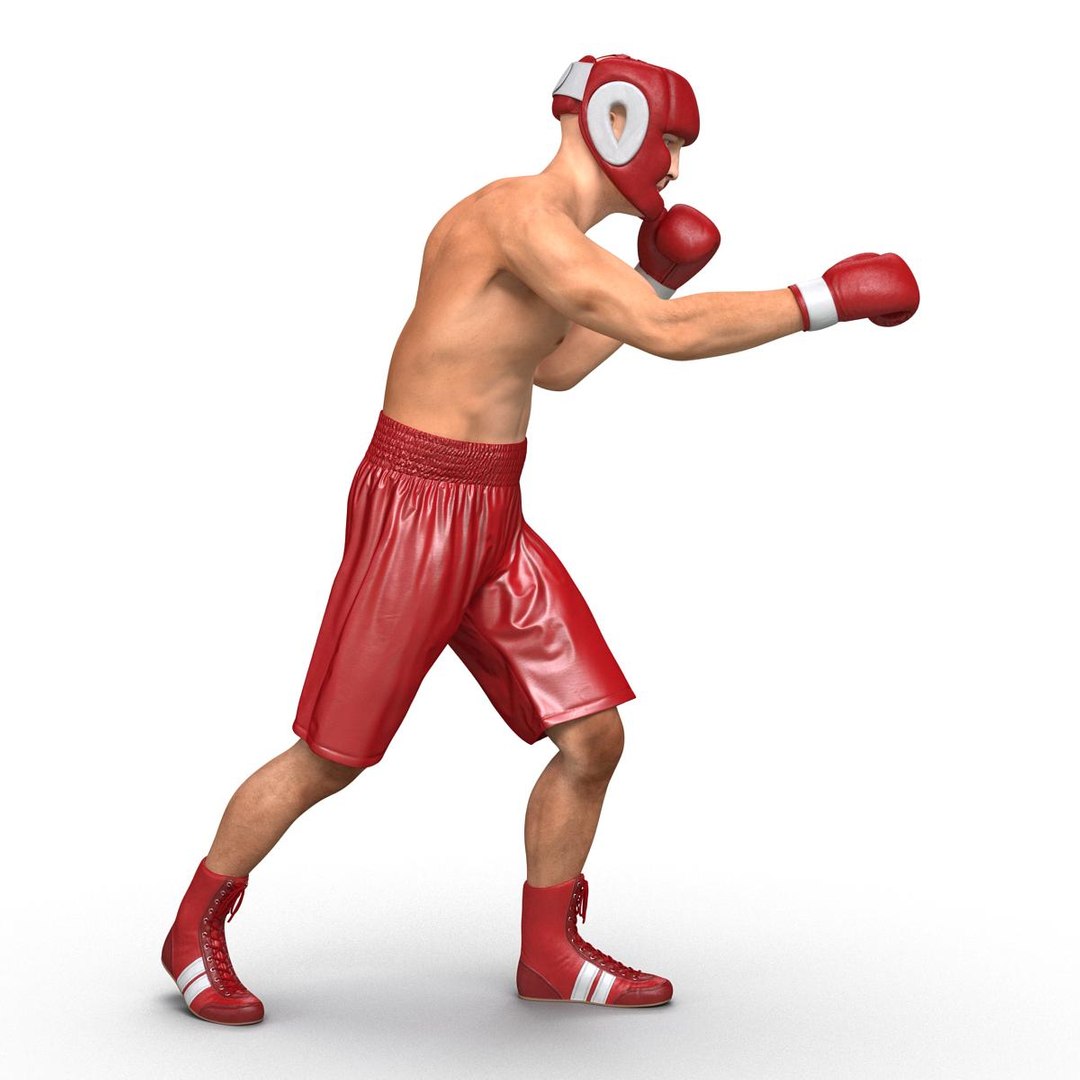 boxer man pose 3 3d model