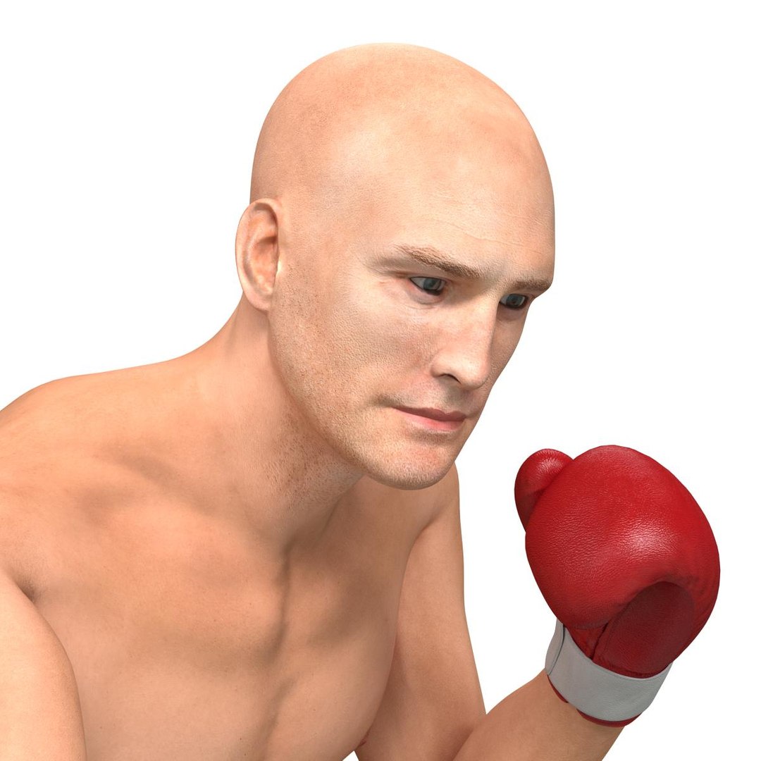boxer man pose 3 3d model