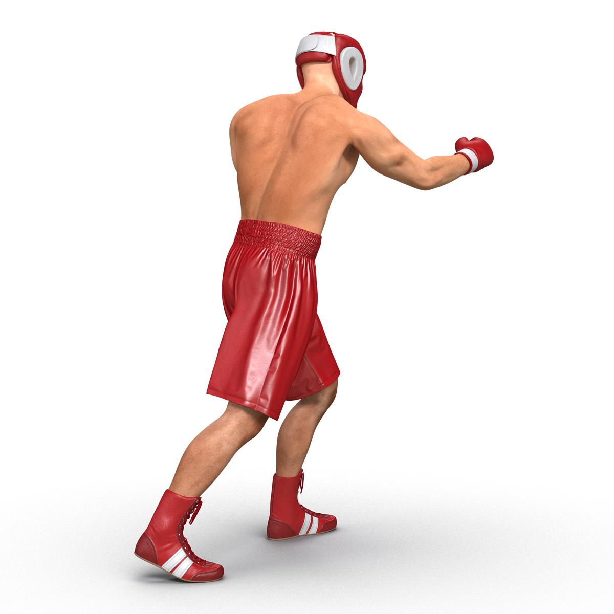 boxer man pose 3 3d model