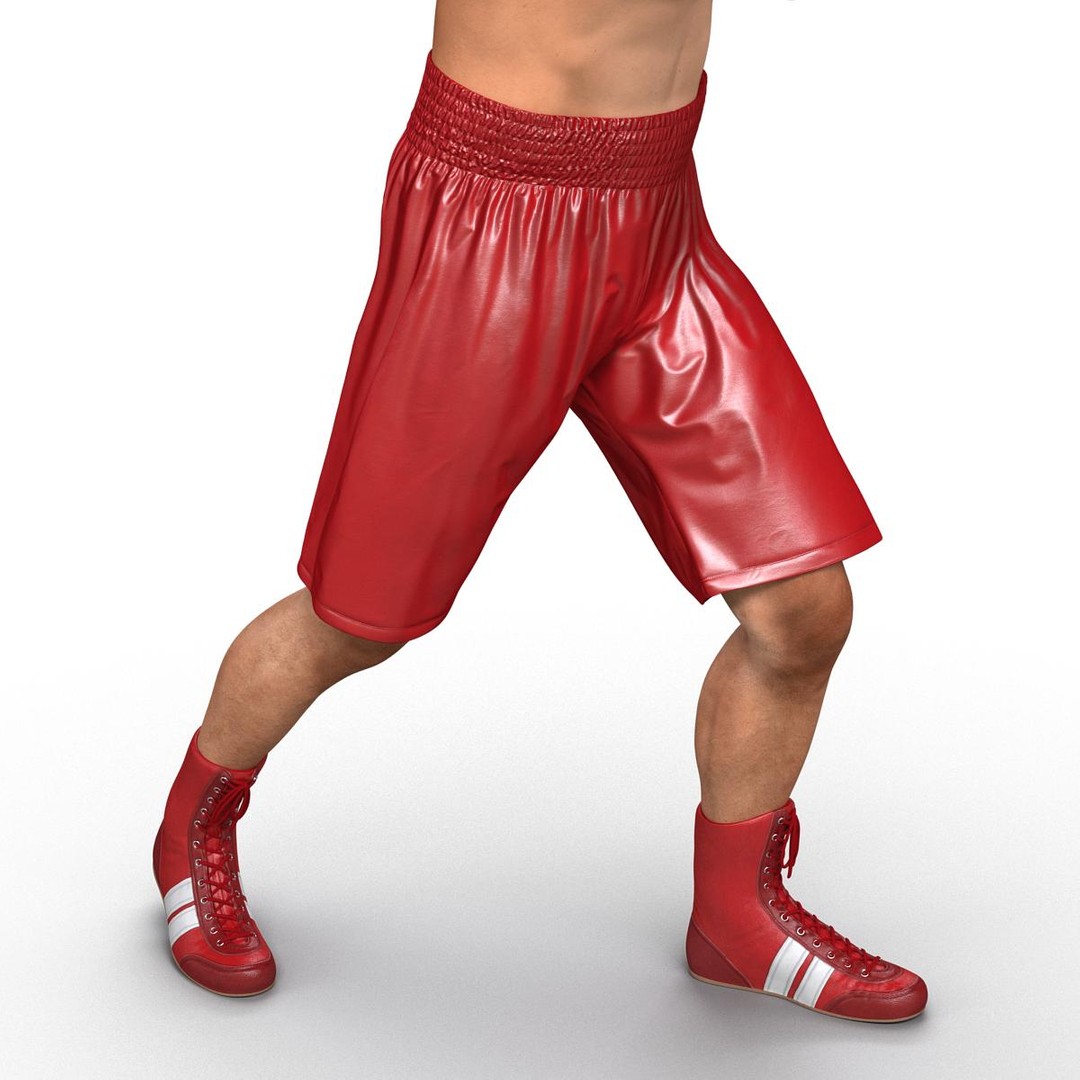 boxer man pose 3 3d model