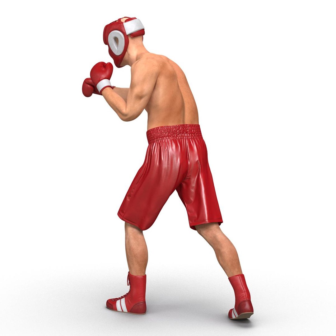 boxer man pose 3 3d model