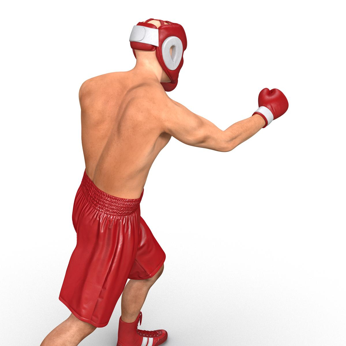 boxer man pose 3 3d model