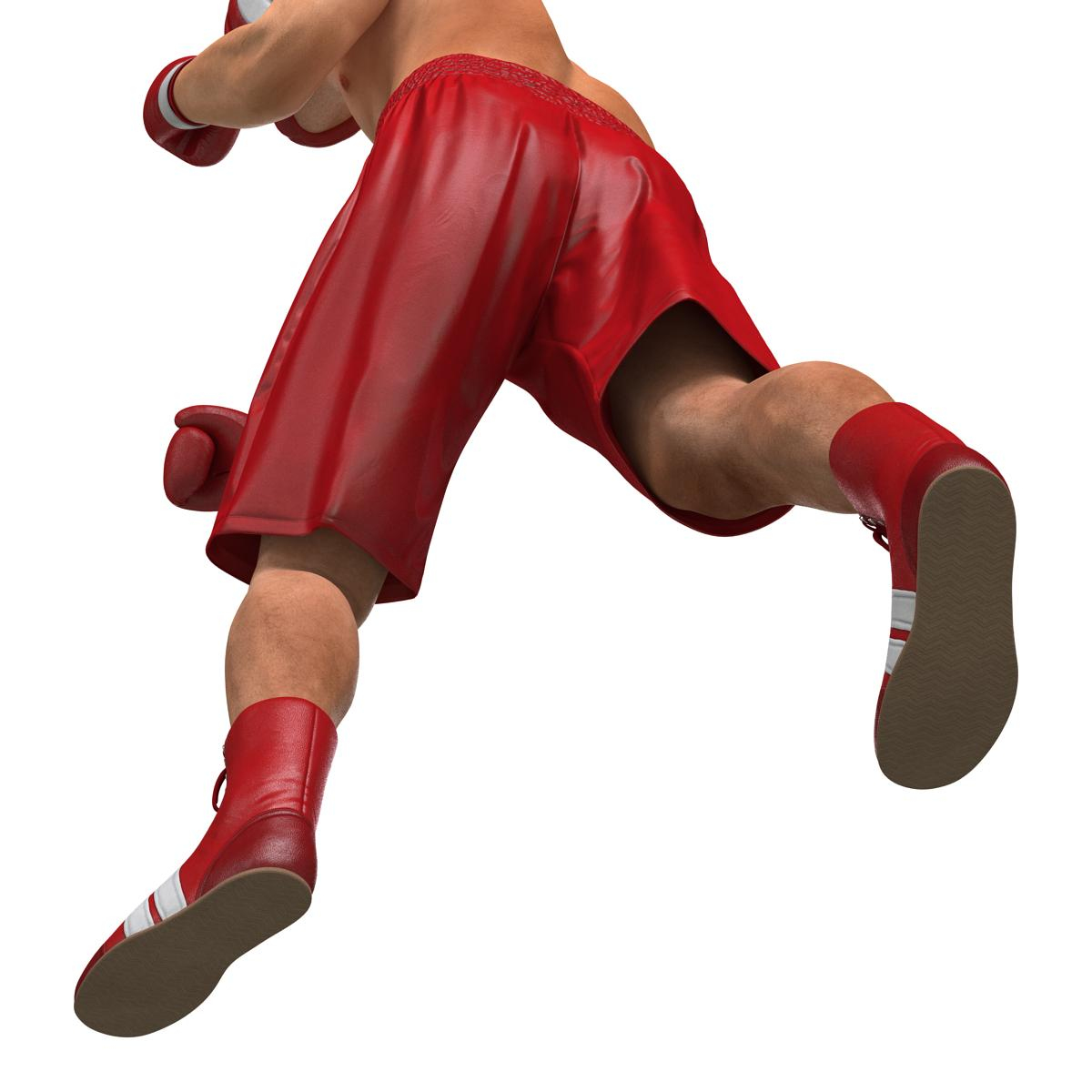 boxer man pose 3 3d model