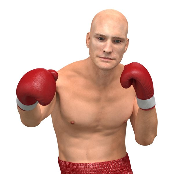 boxer man pose 3 3d model
