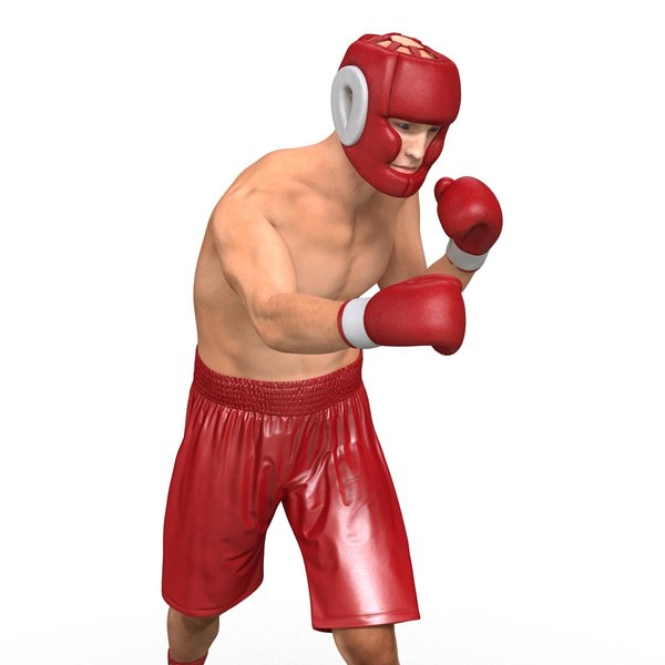boxer man pose 3 3d model
