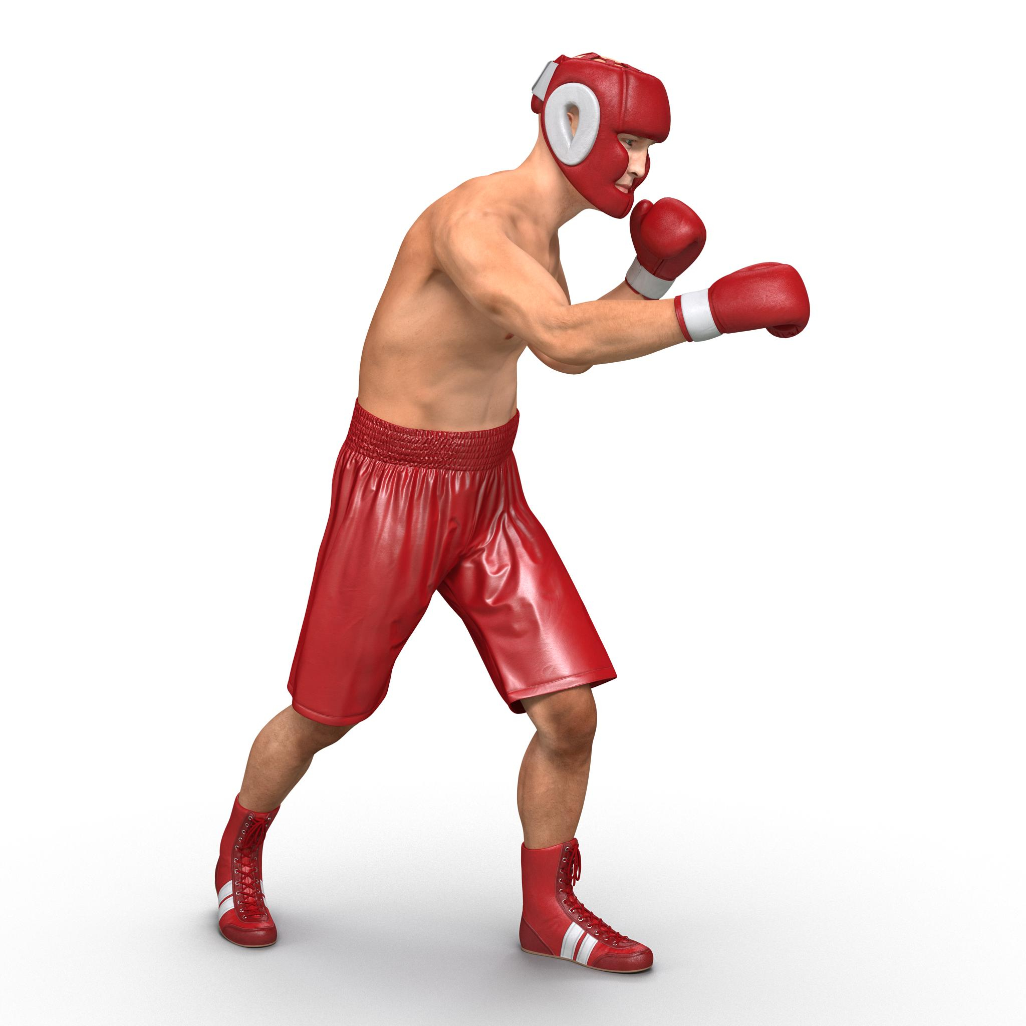 boxer man pose 3 3d model