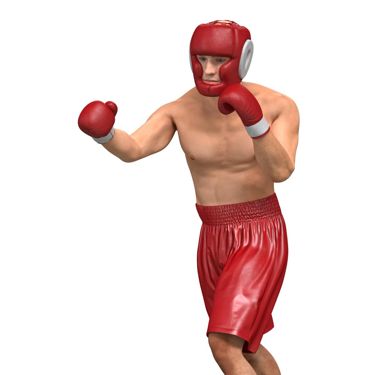 boxer man pose 3 3d model