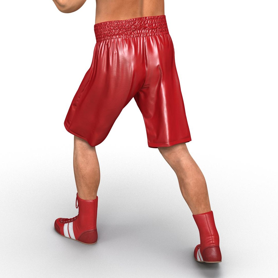 boxer man pose 3 3d model