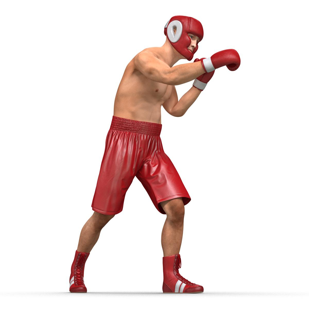 boxer man pose 3 3d model