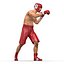 Boxer Man Pose 3 3d Model