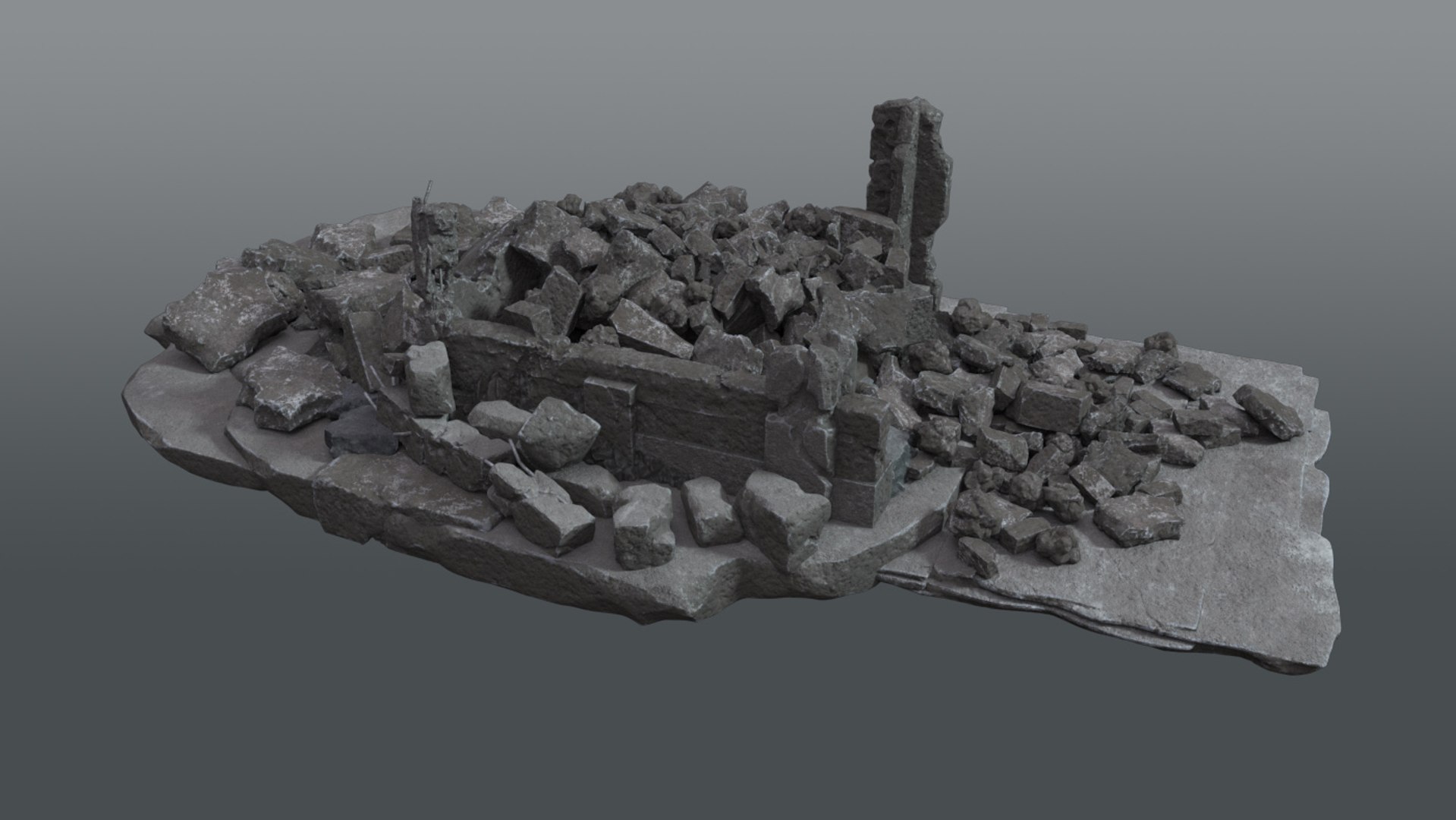 Demolished Building Debris 3D Model - TurboSquid 1191733