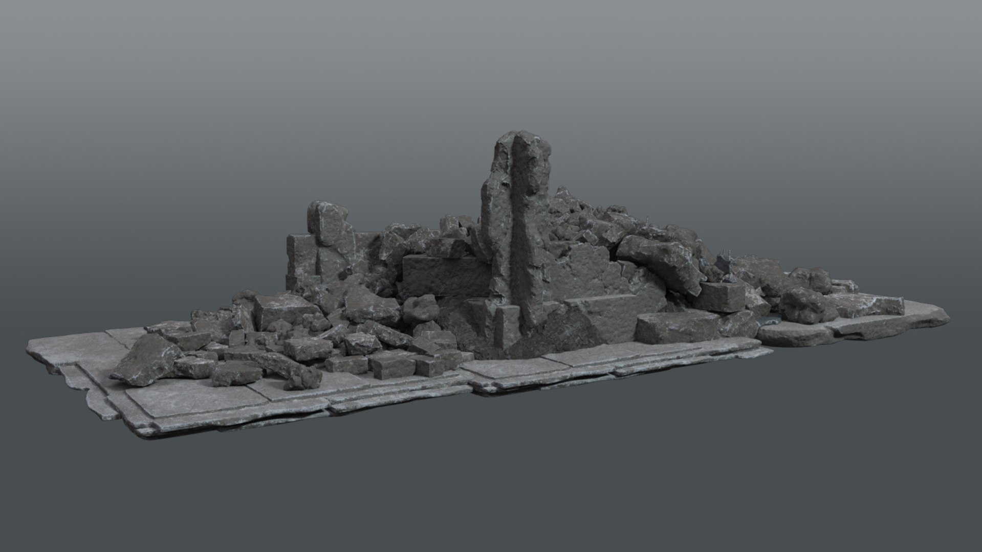 Demolished Building Debris 3D Model - TurboSquid 1191733