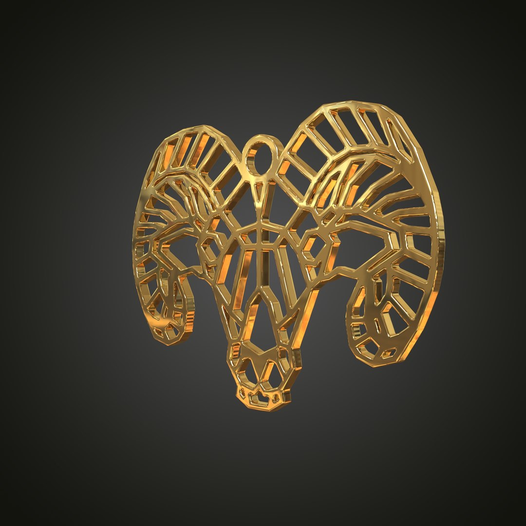 Linear Ram Pendant 3D Model - TurboSquid 1909914