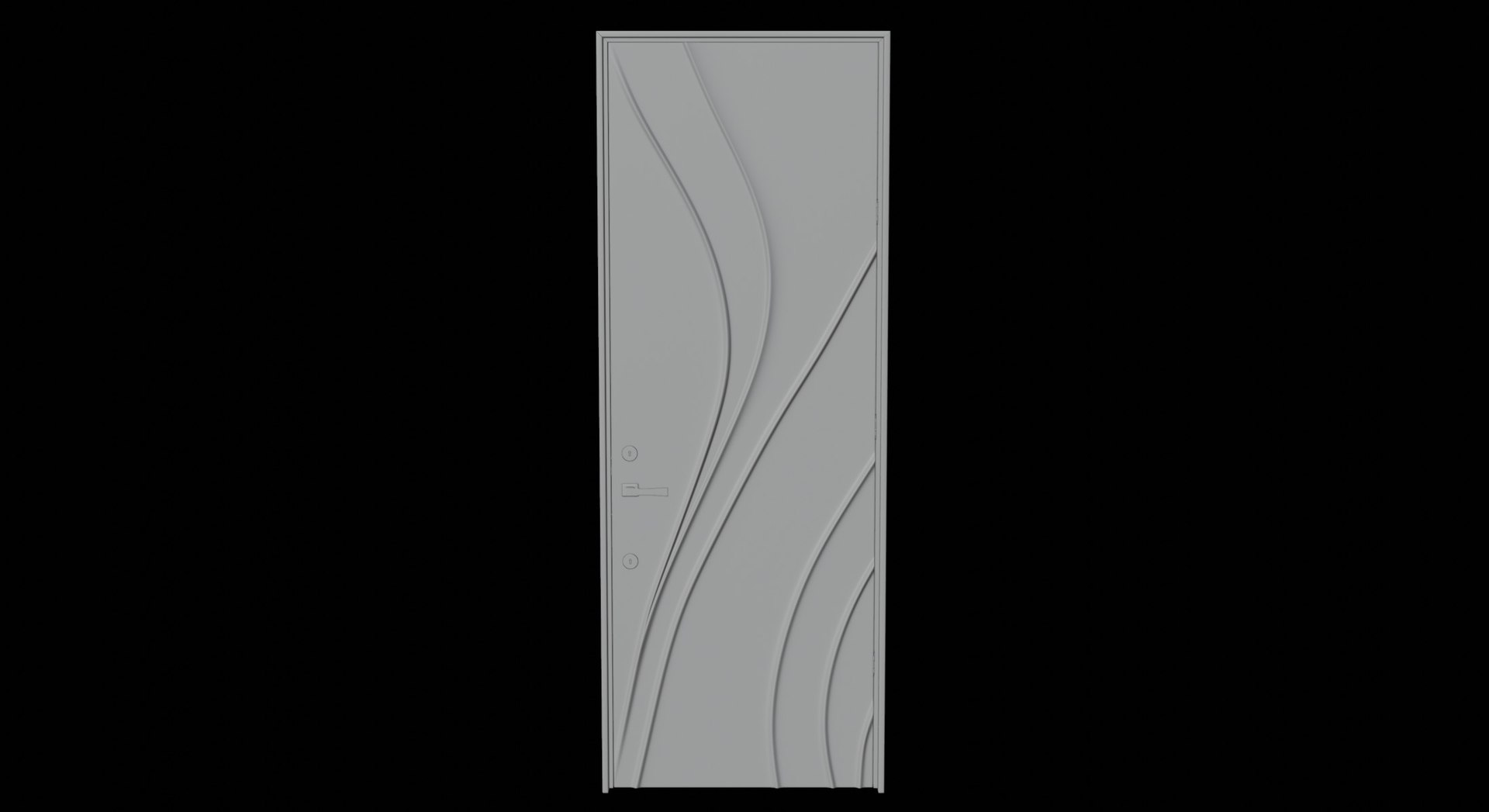 3D Wave Modern Door Model - TurboSquid 2225620