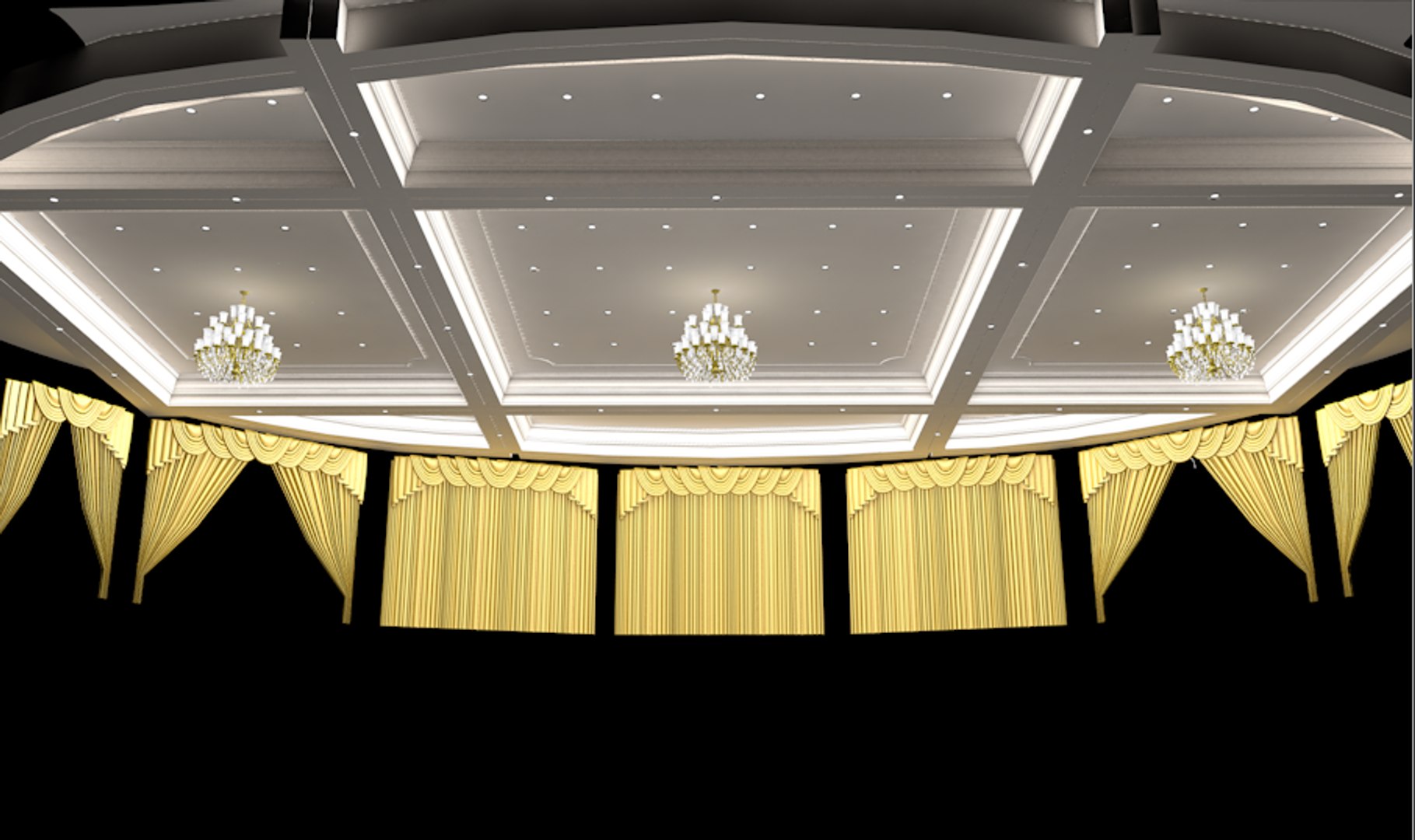 3D Ceiling Ballroom Chandelier - TurboSquid 1351079